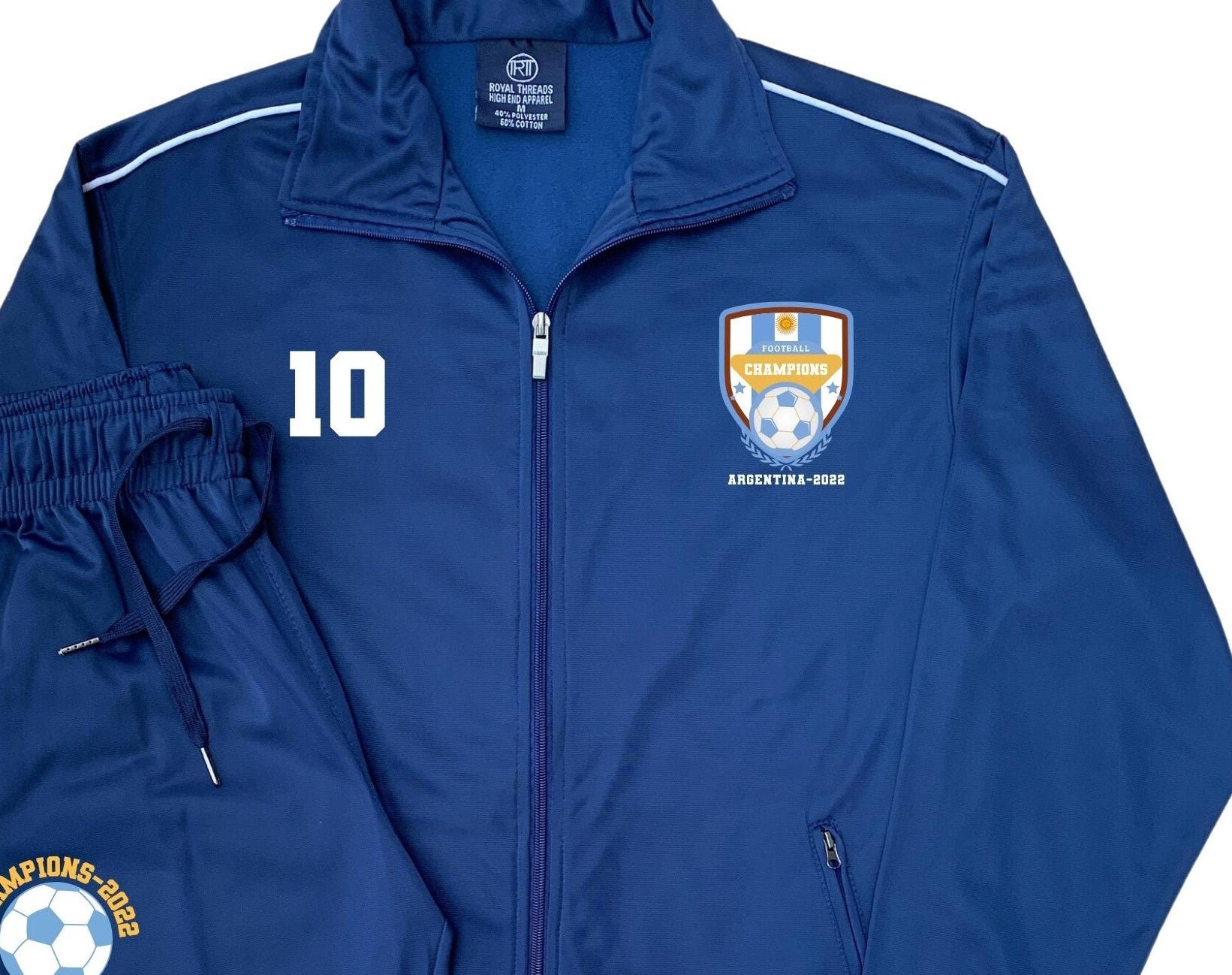 Men Soccer Tracksuit Argentina Theme Print Top and Bottom Outfit - Etsy