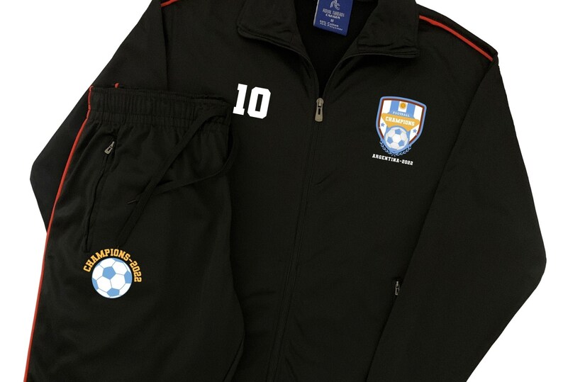 Men Soccer Tracksuit Argentina Theme Print Top and Bottom Outfit - Etsy