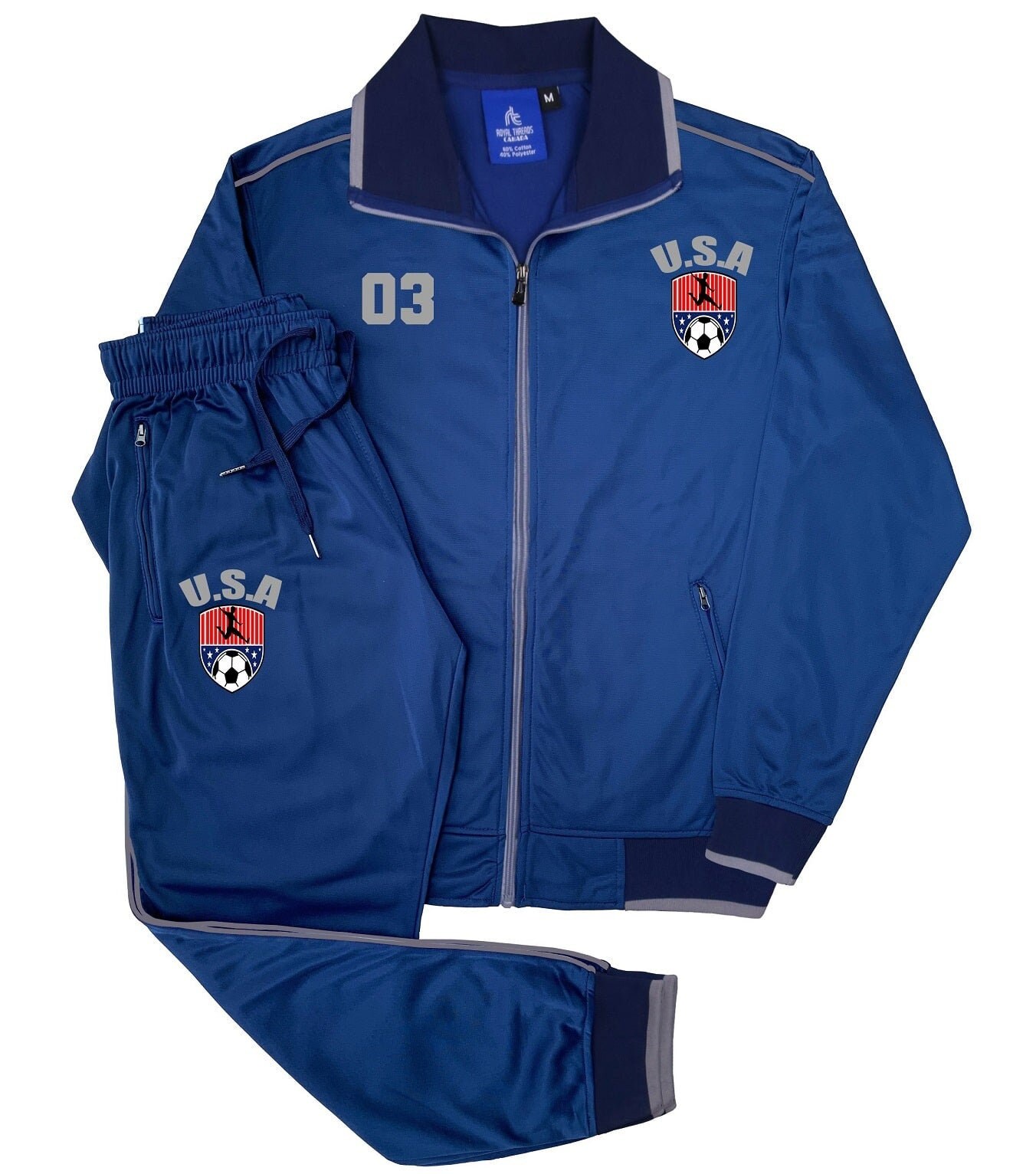 Mens' Soccer Tracksuit U.S.A Theme Jogging Suit - Etsy