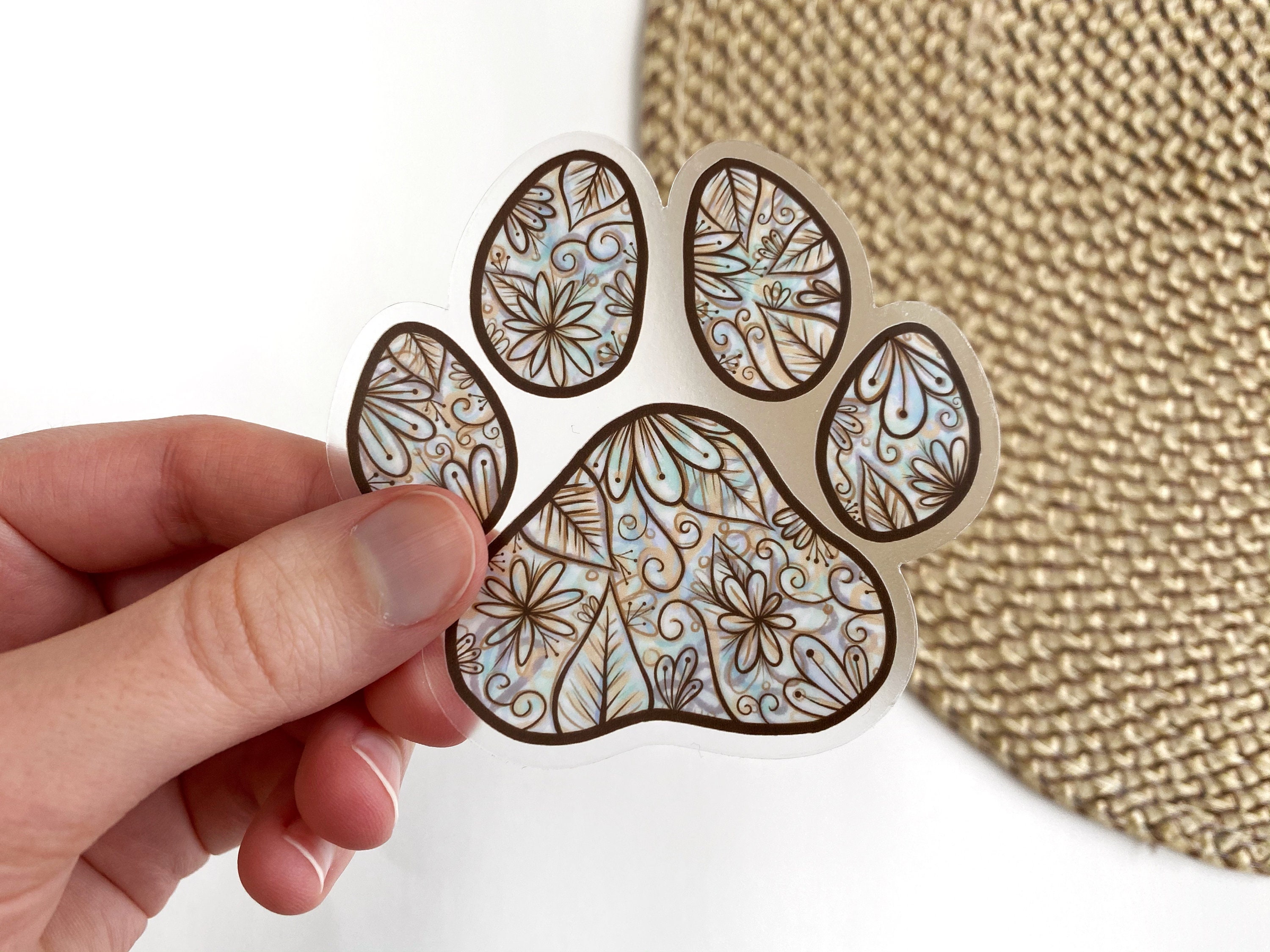 Clear Paw Print Sticker Paw Sticker Vinyl Sticker - Etsy