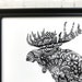 Canada Moose - Maple Leaf - Moose Zentangle - Art Print - Canadian Art ...