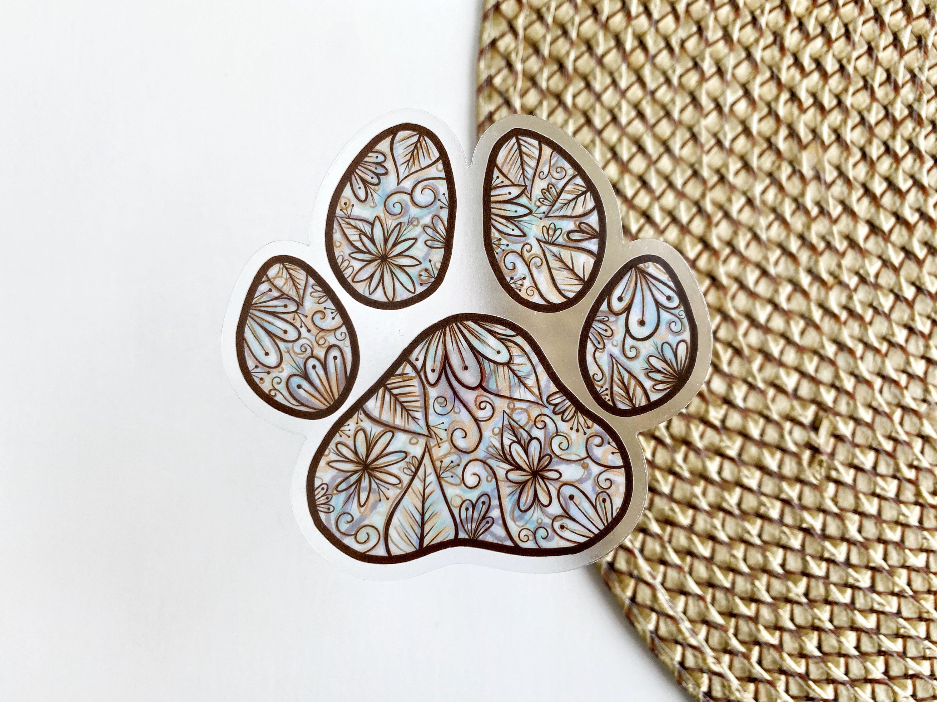 Clear Paw Print Sticker Paw Sticker Vinyl Sticker - Etsy