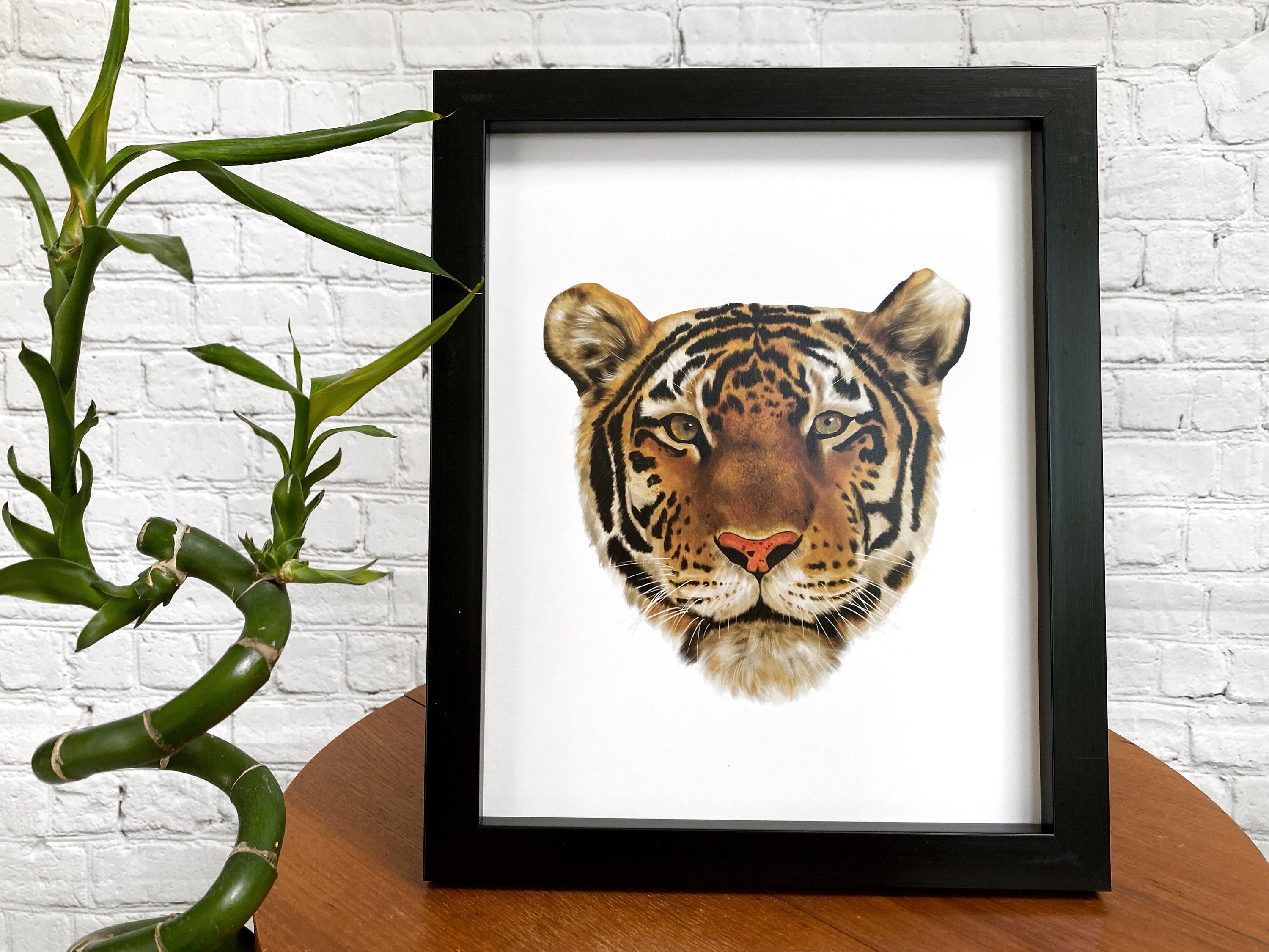 Tiger Art Print Realistic Tiger Art Tiger Wall Art Wall - Etsy