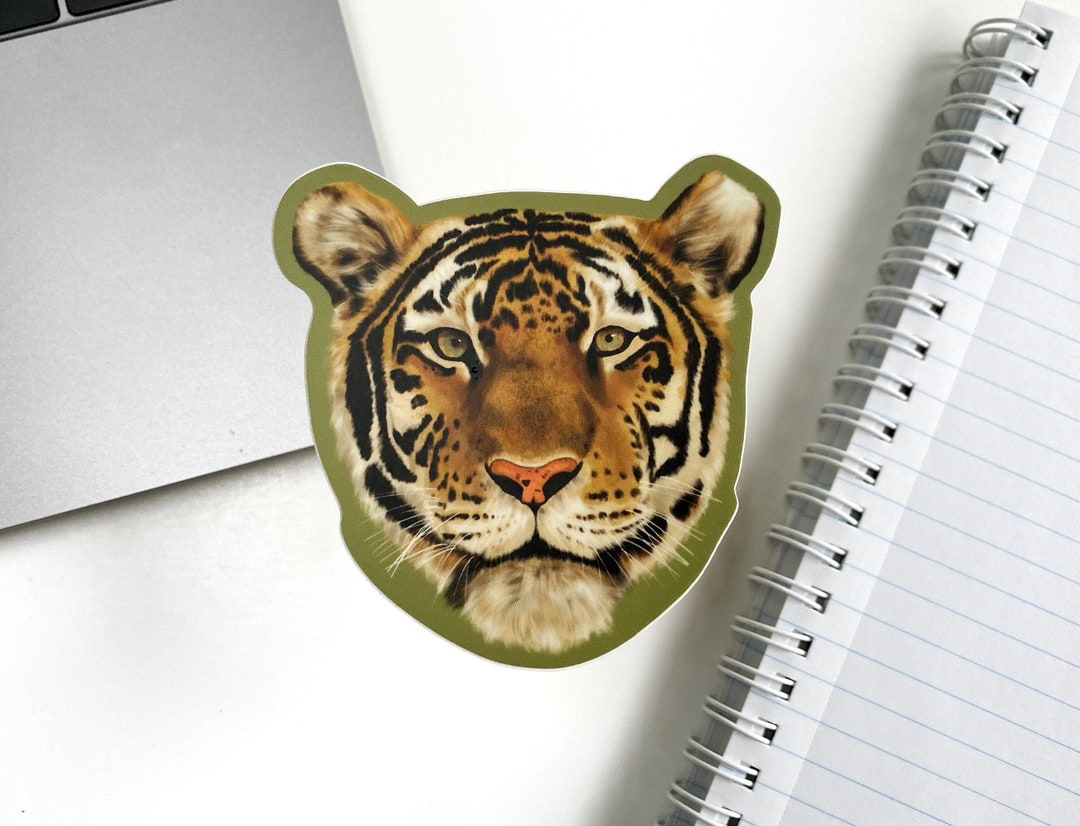 Tiger Sticker - Tiger Vinyl Sticker - Vinyl Sticker - Animal Sticker ...