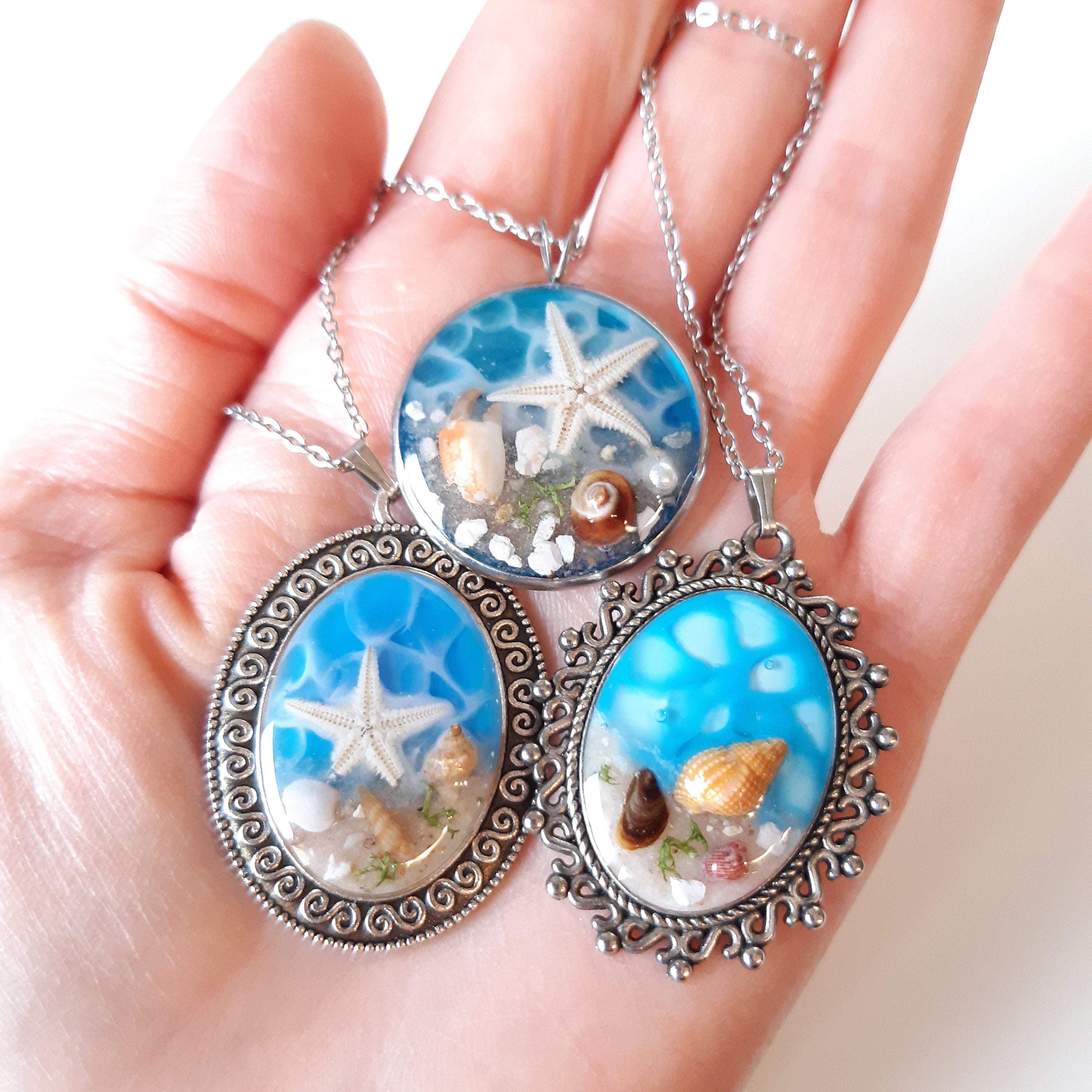 Ocean Pendant Sea Pendant Blue Pendant Water Pendant Gift - Etsy