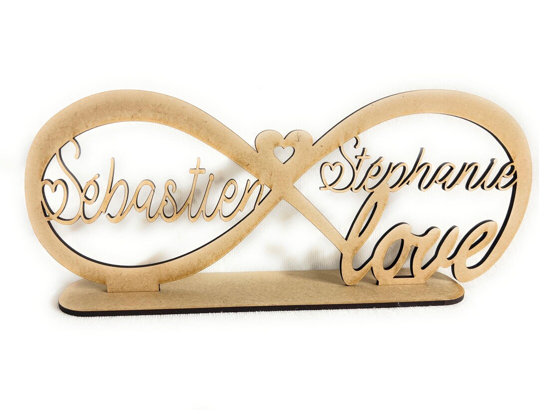 Personalized Infinity Sign With 2 Names Gift Valentine's Day Wedding ...