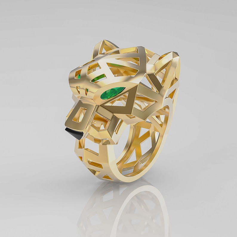 Panther Ring , Solid Gold Panther Ring,dainty Women Jewelry , Animal ...