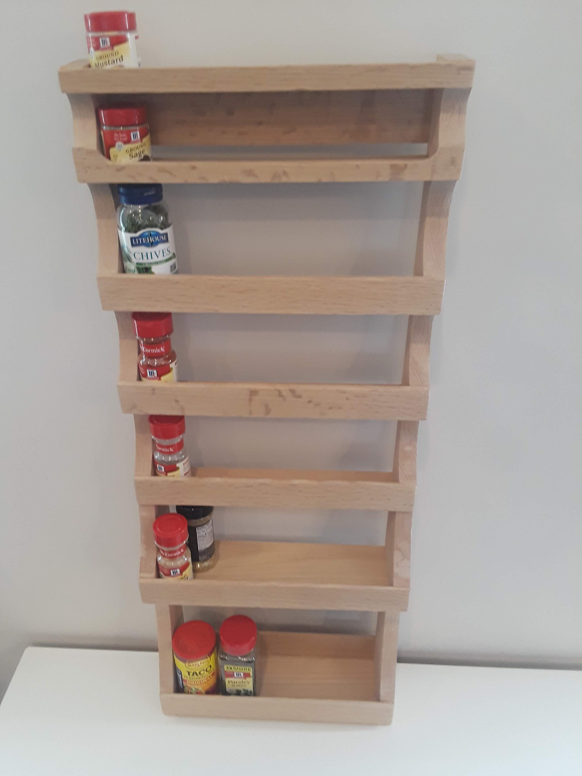 Large Oak Spice Rack - Etsy