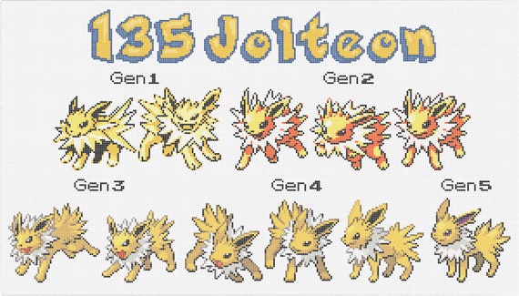 Jolteon Sprite Red And Blue