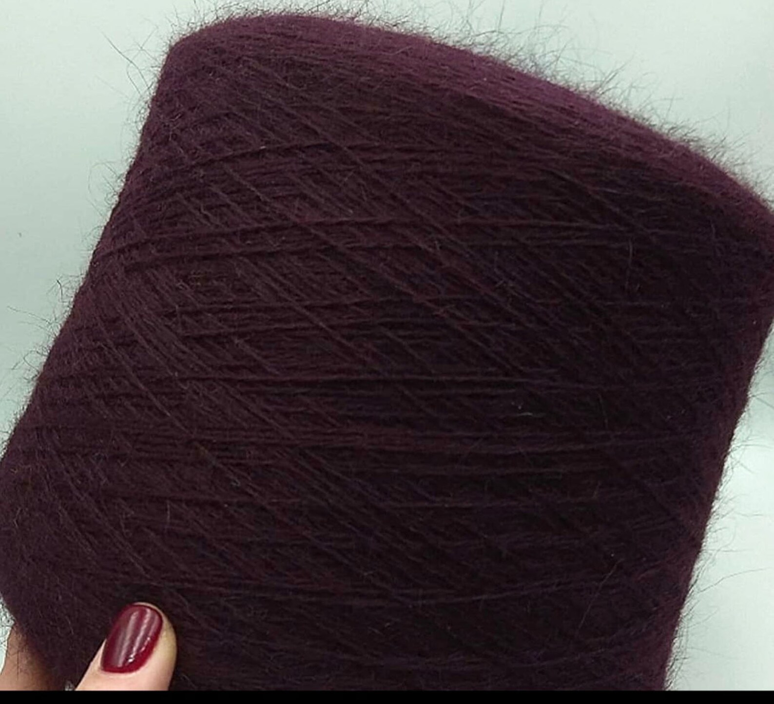 Violet Fluffy Angora Sweater Short Sleeve Cropped Knit Sweater Fluffy ...