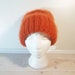 Fluffy Mohair Hat for Women Orange Fluffy Volumetric Cap Terracotta ...