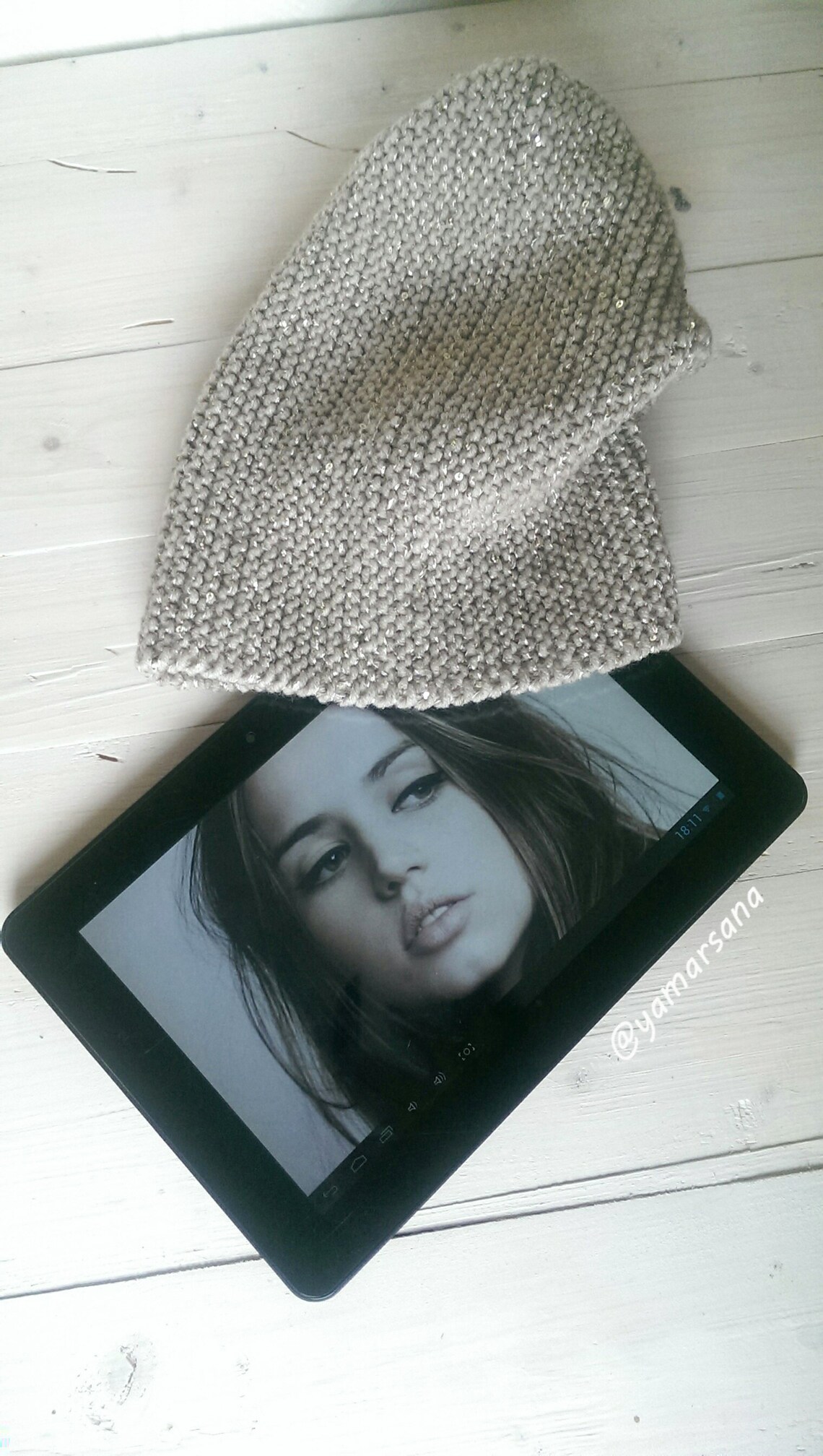 Women Beanie Hat Knit Wool With Sequins Shiny Knit Hat for - Etsy