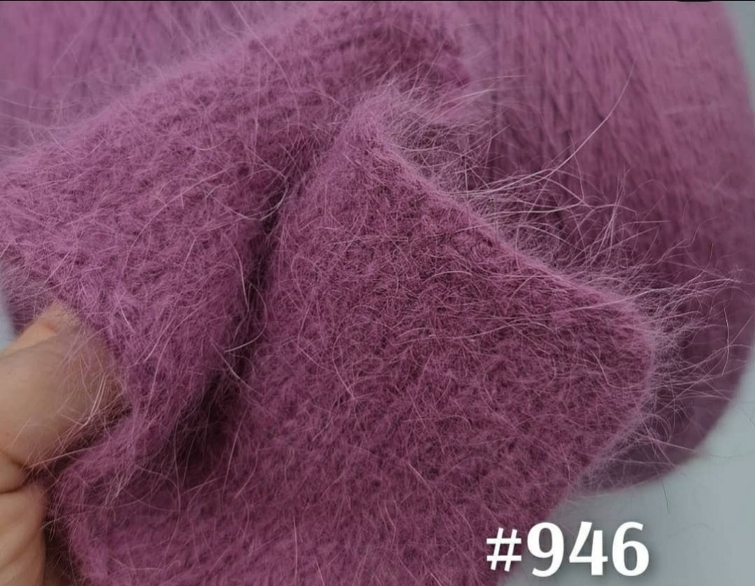 Delicate Knitted Angora Sweater Soft Fluffy Pullover Color Choice ...