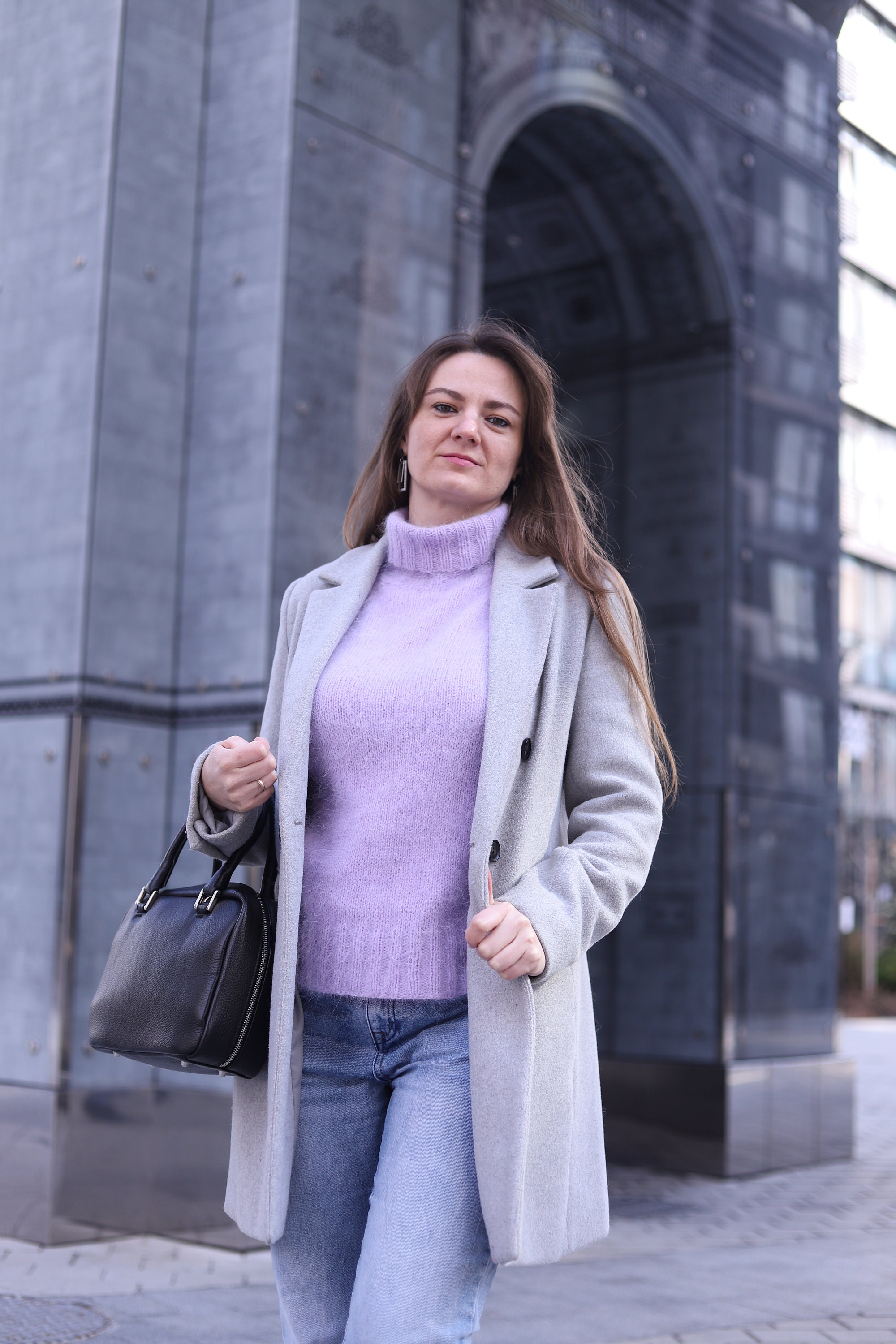 Delicate Knitted Angora Sweater Soft Fluffy Lavander Sweater Fluffy ...