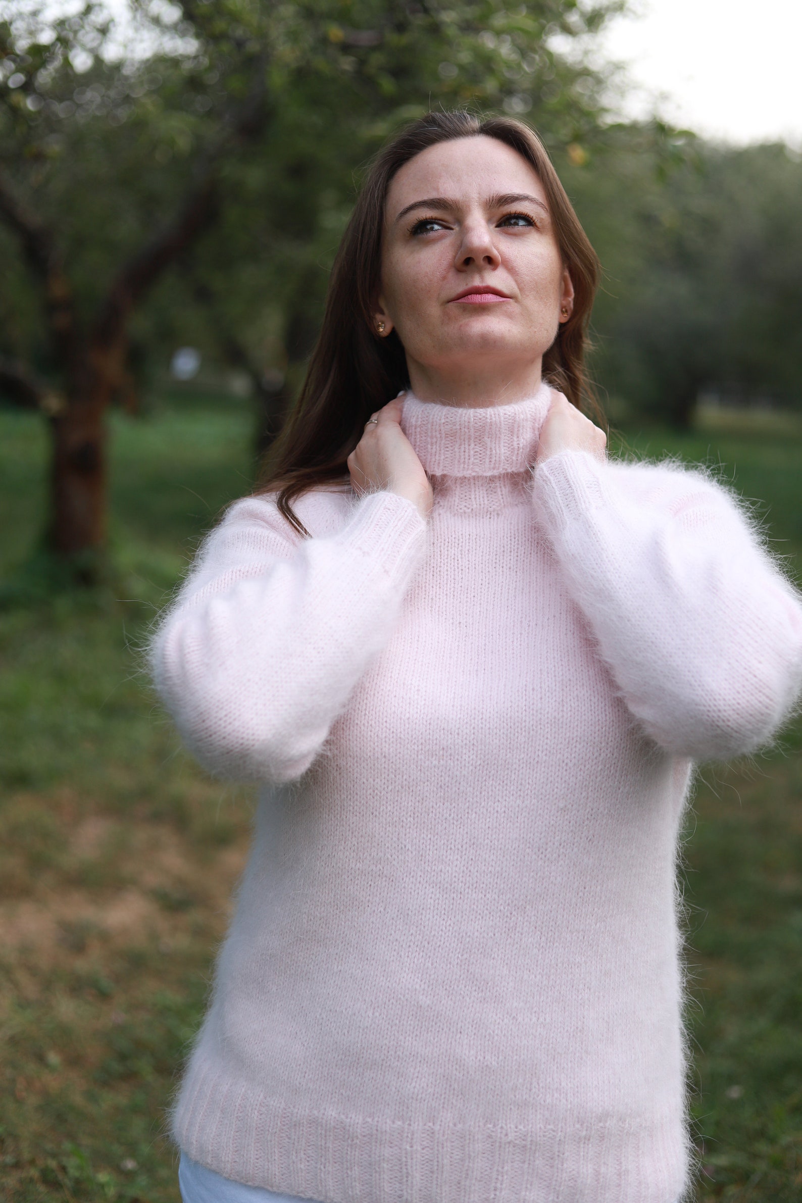 Pink Angora Sweater Soft Fluffy Color in Choice Sweater Fluffy Vest ...