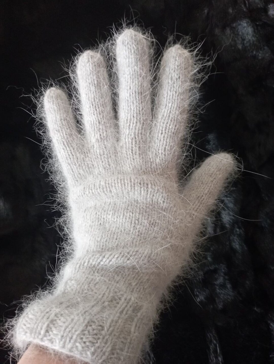 Warm and Soft Angora Gloves Knitted From Angora Gloves - Etsy