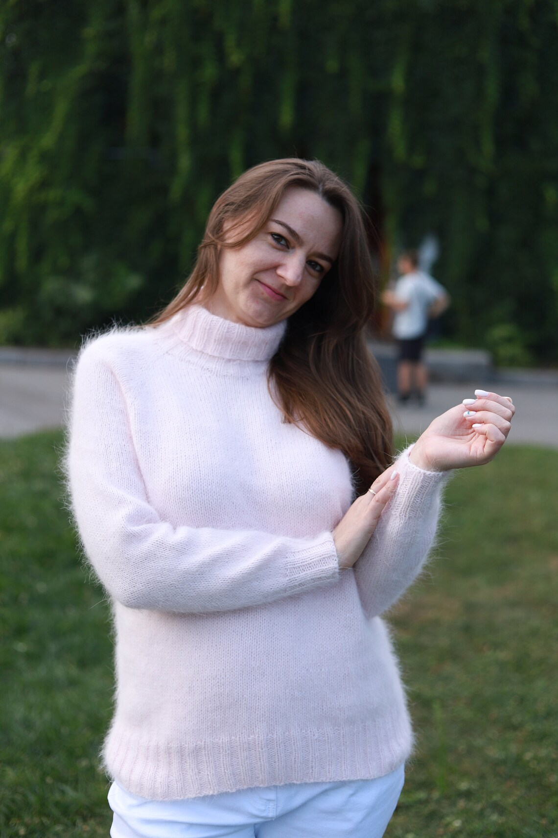 Pink Angora Sweater Soft Fluffy Color in Choice Sweater Fluffy Vest ...