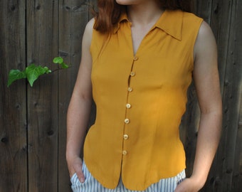 Back button blouse | Etsy