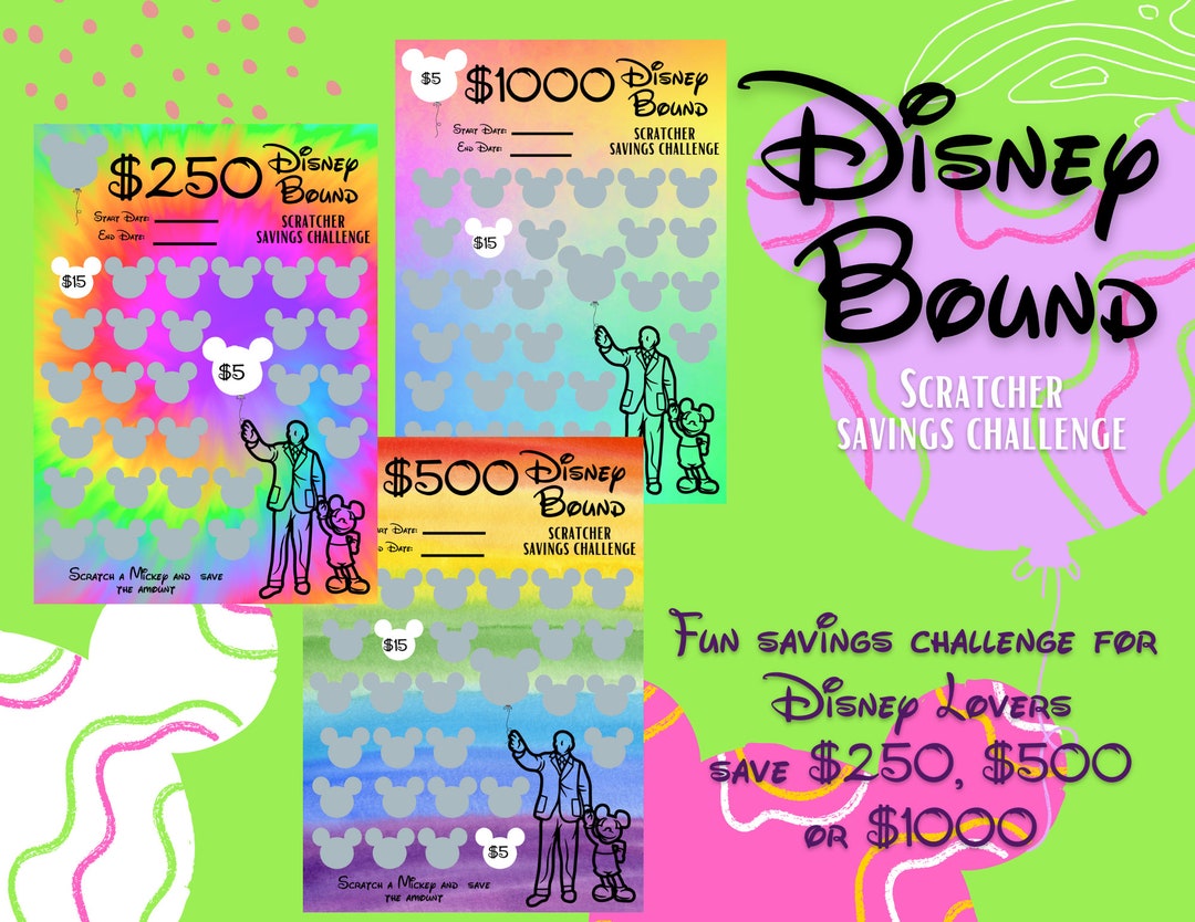Disney Inspired Scratch off Savings Challenge, Scratch and Save up to ...