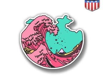 Tsunami decal | Etsy