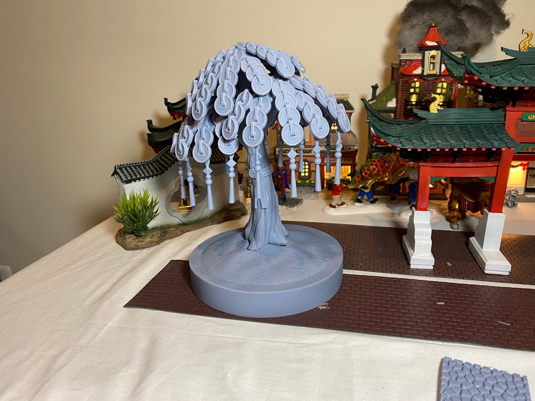Unpainted Christmas Village Chinese Coin Tree - Perfect for Department ...