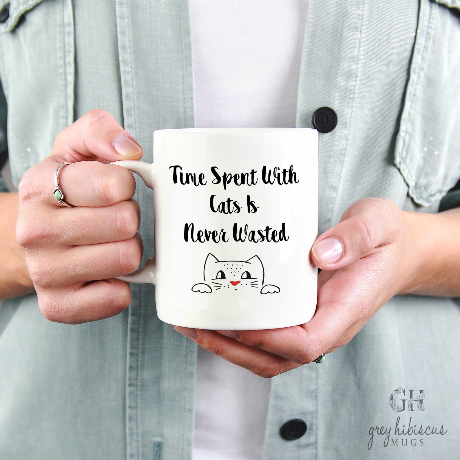 Time Spent With Cats is Never Wasted Cat Lover Gift Mug - Etsy