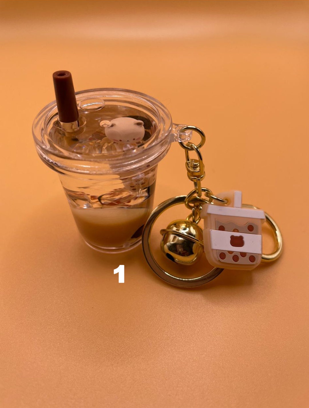 Boba Tea Keychain Bubble Tea Keychain Teddy Bear Keychain - Etsy