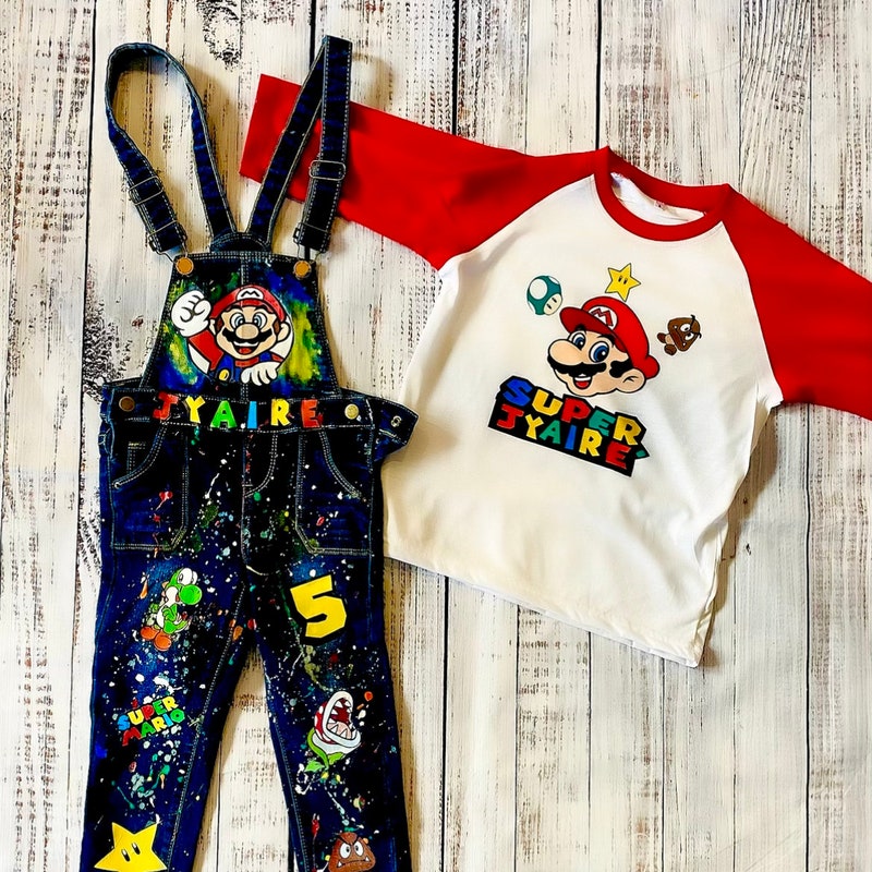 Mario Overalls - Etsy