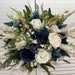 Navy Blue and White Bridal Bouquet, Navy Blue and White Wedding Flowers ...