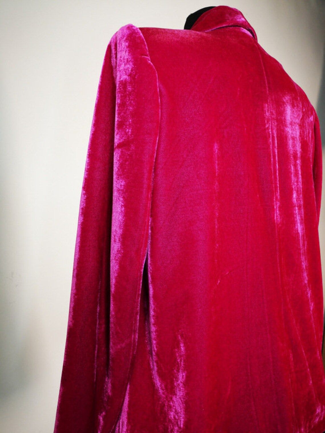 1990's Women's Velvet Pink Two Fabric Jacket Straight | Etsy