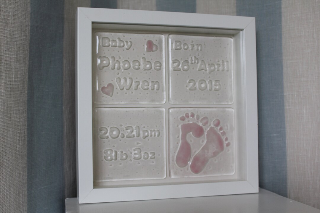 Personalised New Baby Birth Keepsake Gift With Name, Birth Date, Weight ...