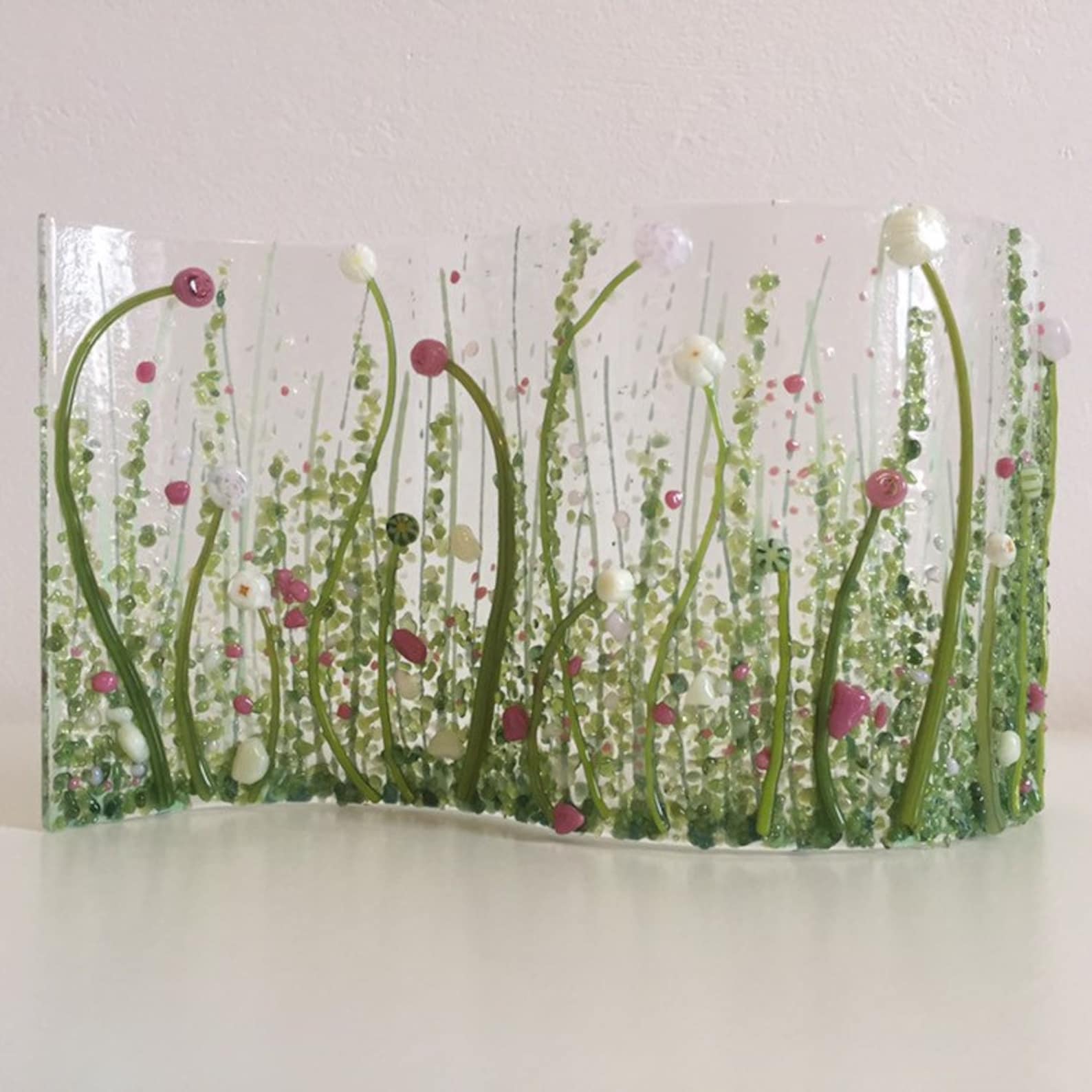 Fused Glass Meadow Wave- Various Colours - Etsy UK
