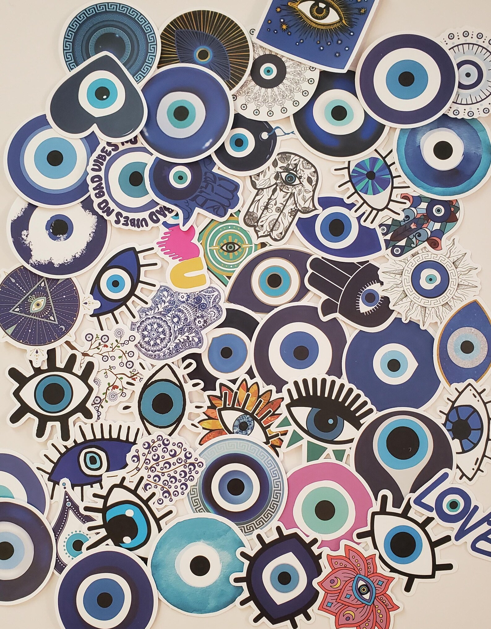 Evil Eye Sticker Set, Waterproof Mystical Decals, Laptop Stickers, Set ...