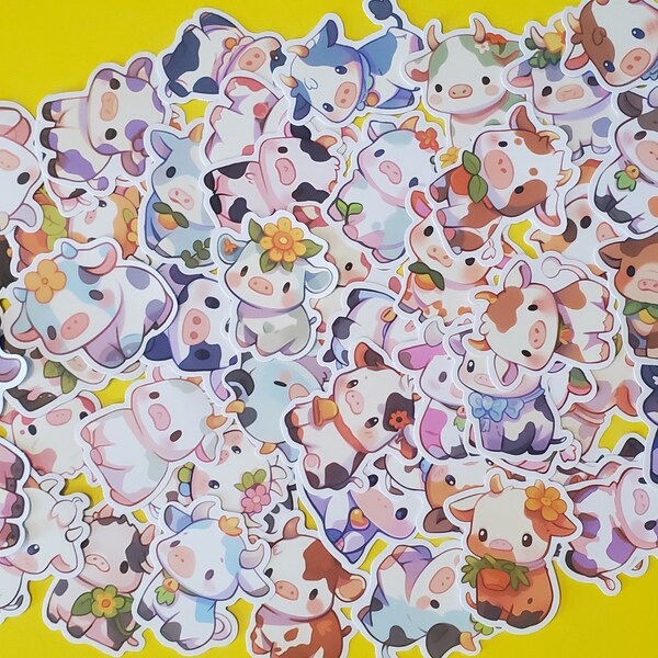 Cute Cow Stickers - Etsy