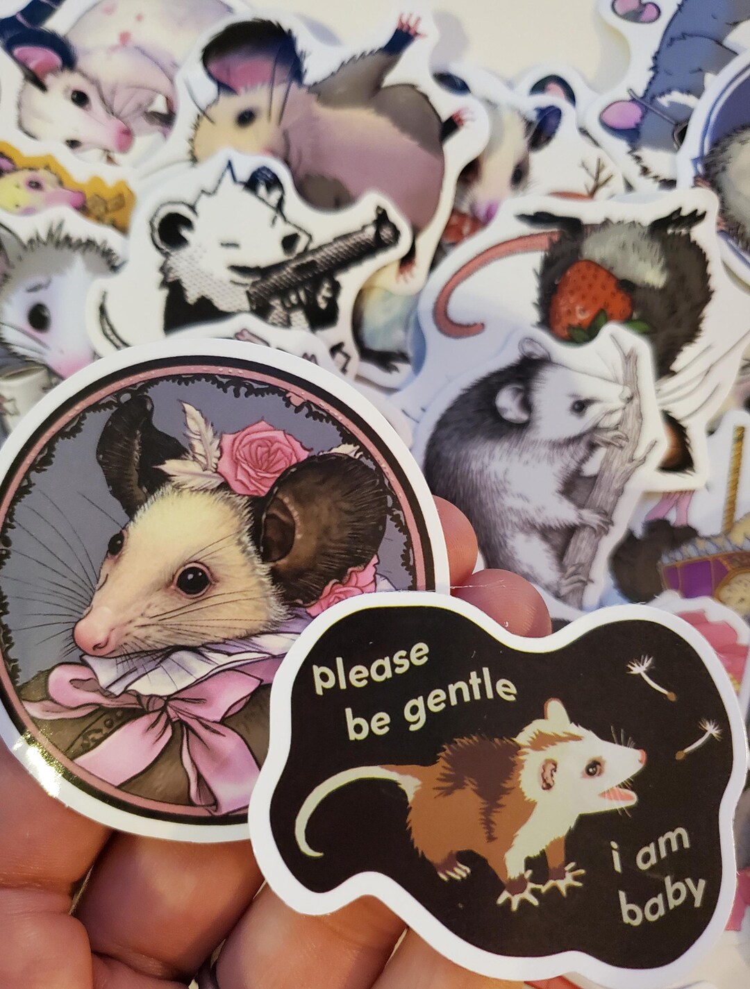 Opossum Stickers, Waterproof, UV Resistant, 10 Piece Set - Etsy