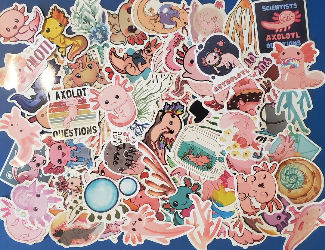 AXOLOTOL Stickers, 15 PIECES, Set of Stickers, Axolotl Sticker Set, UV ...