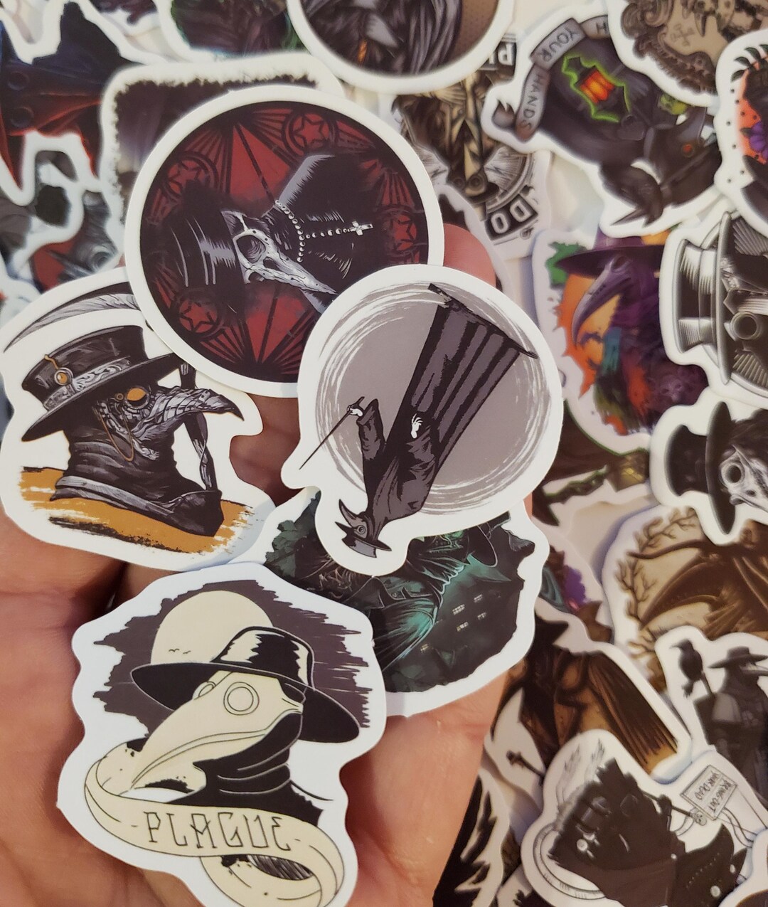 PLAGUE DOCTOR Stickers, Mini Plague Mask Sticker, 10 PIECES, Plague ...