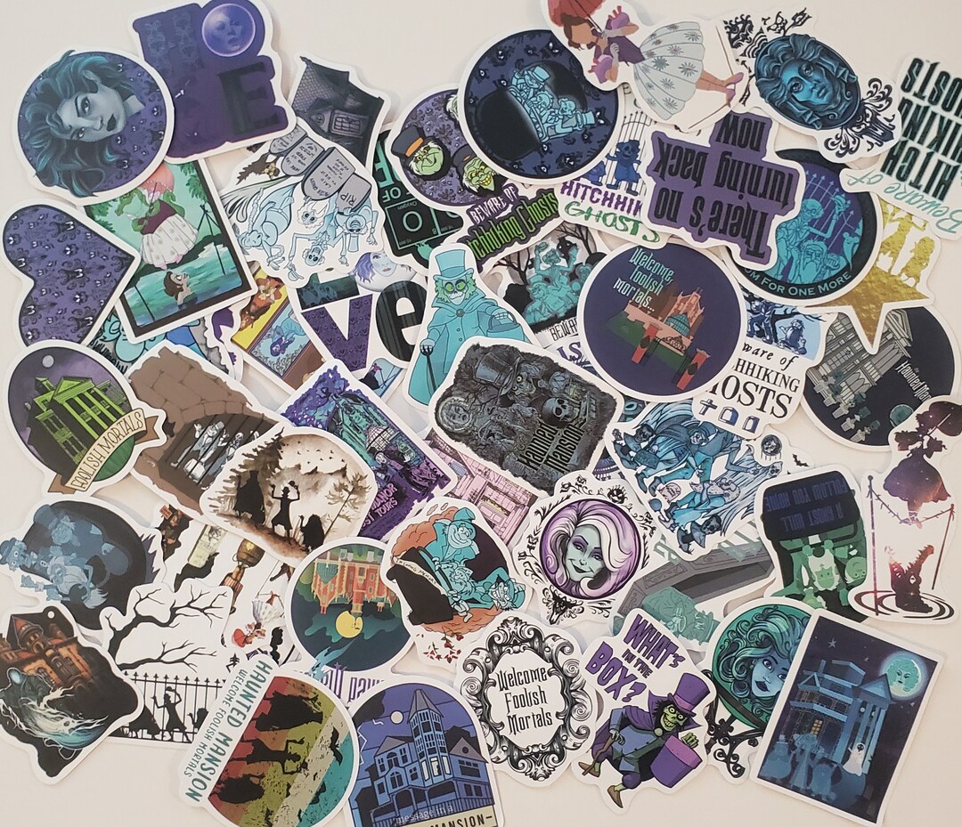 Haunted House Stickers, 5 PIECES, Ghost Stickers, Haunted Mansion ...