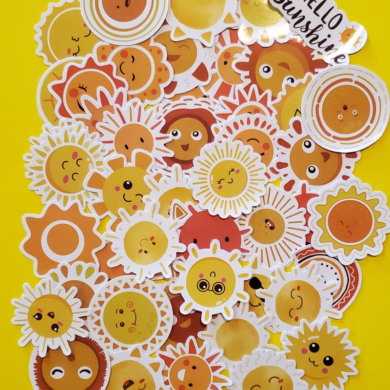 Sun Stickers - Etsy