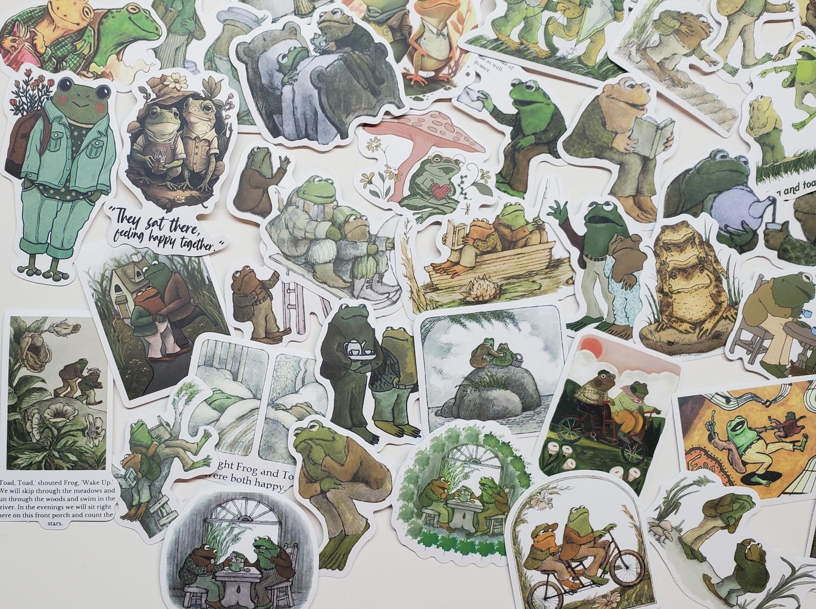 Frog and Toad Stickers: Waterproof Friendship Decals, 5-piece Set; Frog ...