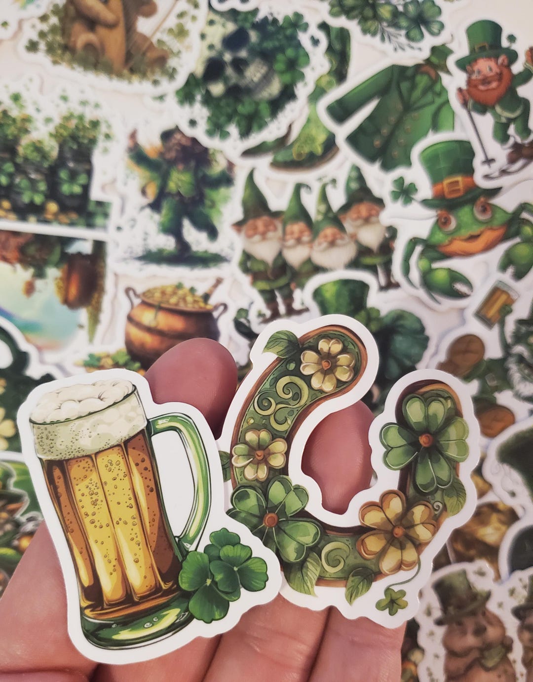 St. Patrick's Day Theme Stickers, 15 PIECES, St Patty's Sticker Set, UV ...