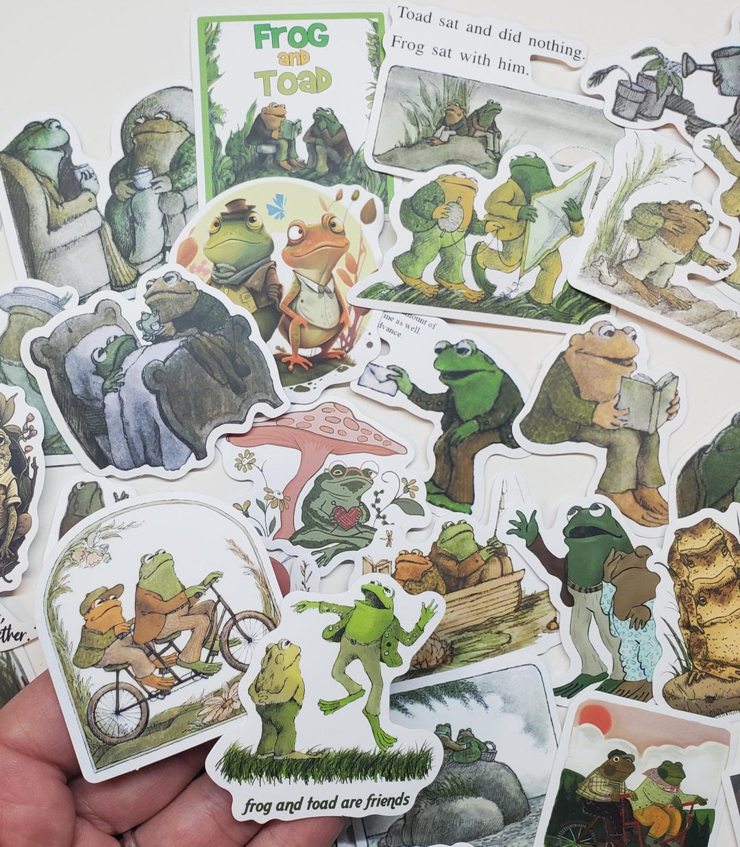 Frog and Toad Stickers: Waterproof Friendship Decals, 5-piece Set; Frog ...
