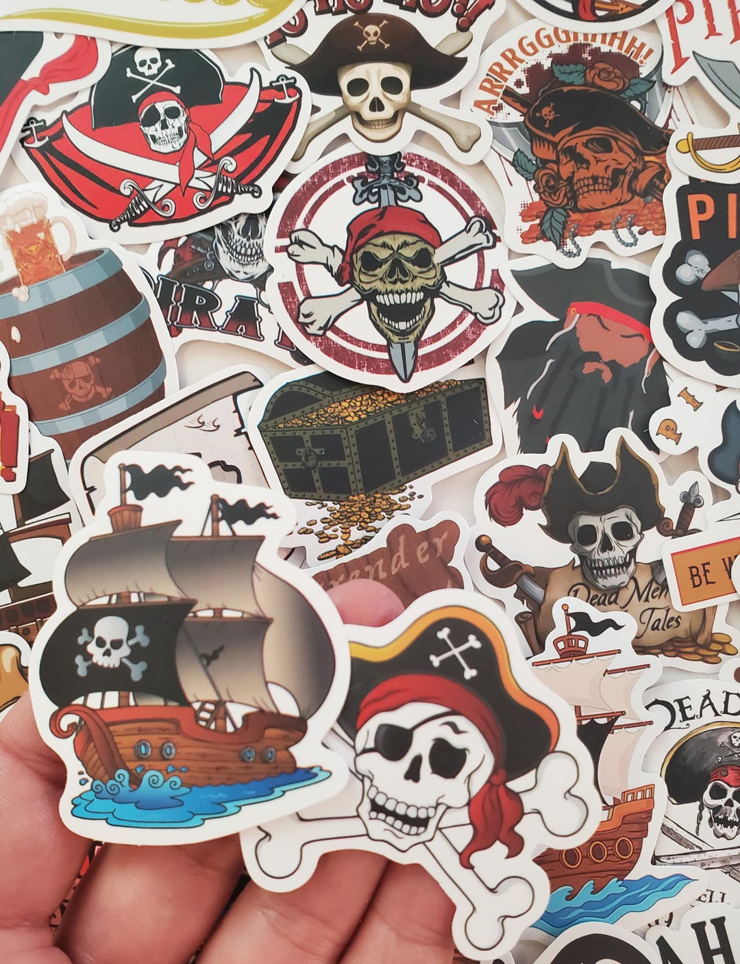 PIRATE Stickers, 10 PIECES, Pirate Sticker, Sticker Set, UV Resistant ...