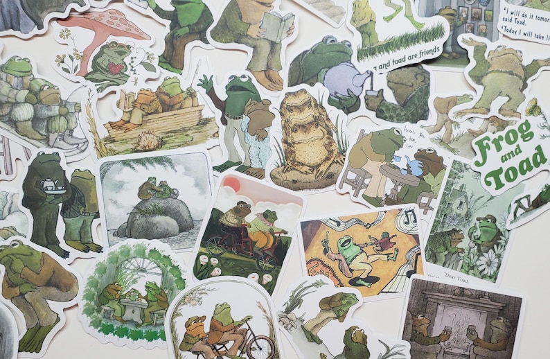 Frog and Toad Stickers: Waterproof Friendship Decals, 5-piece Set; Frog ...