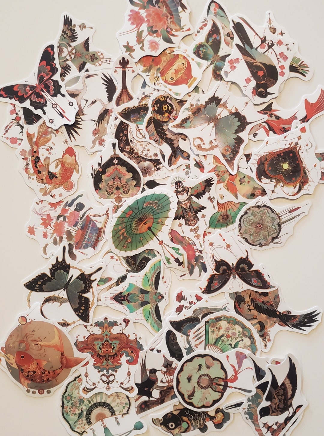 Asian Theme Stickers 5 PIECES Set of Stickers Asian Style - Etsy