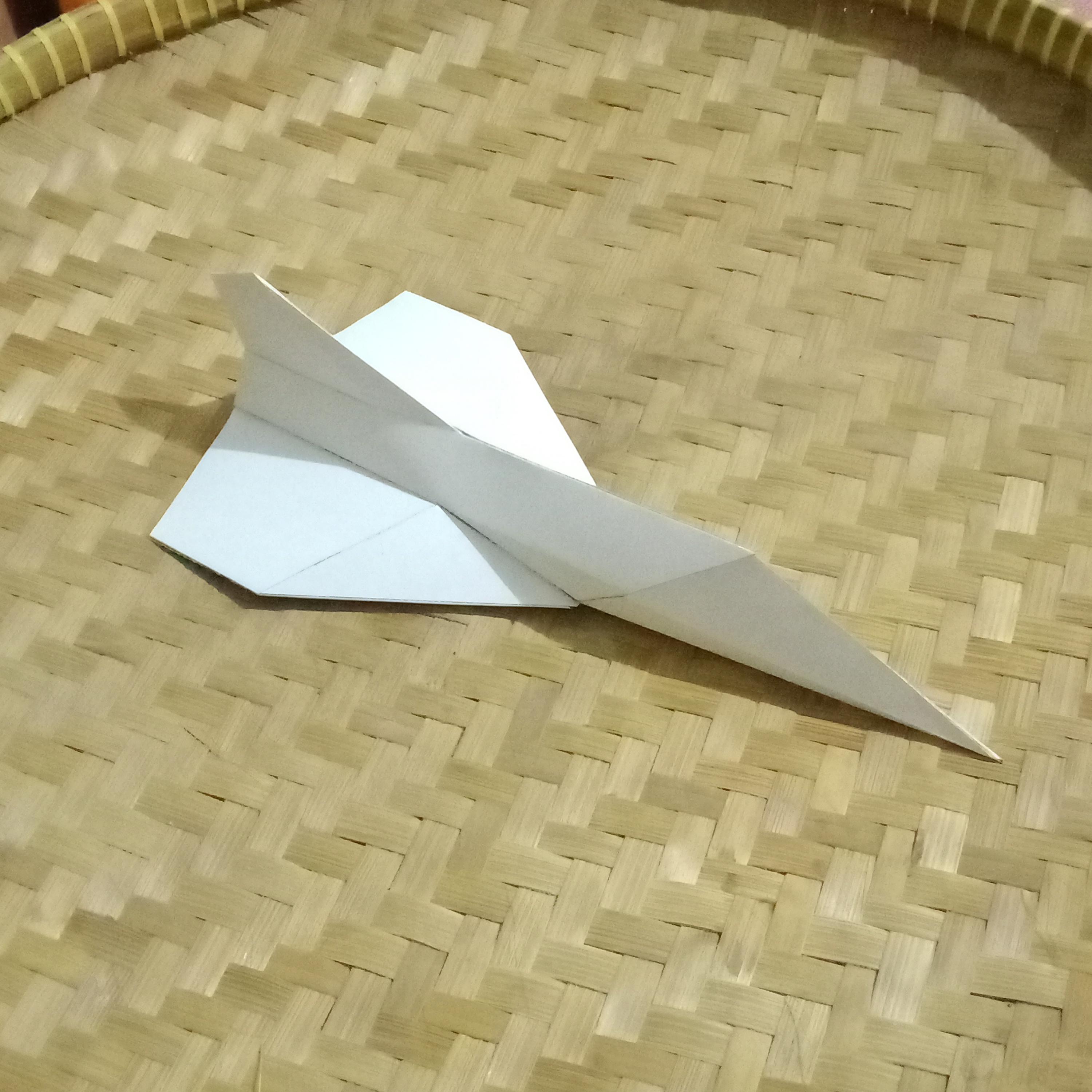 One Color Paper Craft ( Simple Jet Plane ), Only Need 3 Sheets of Card ...