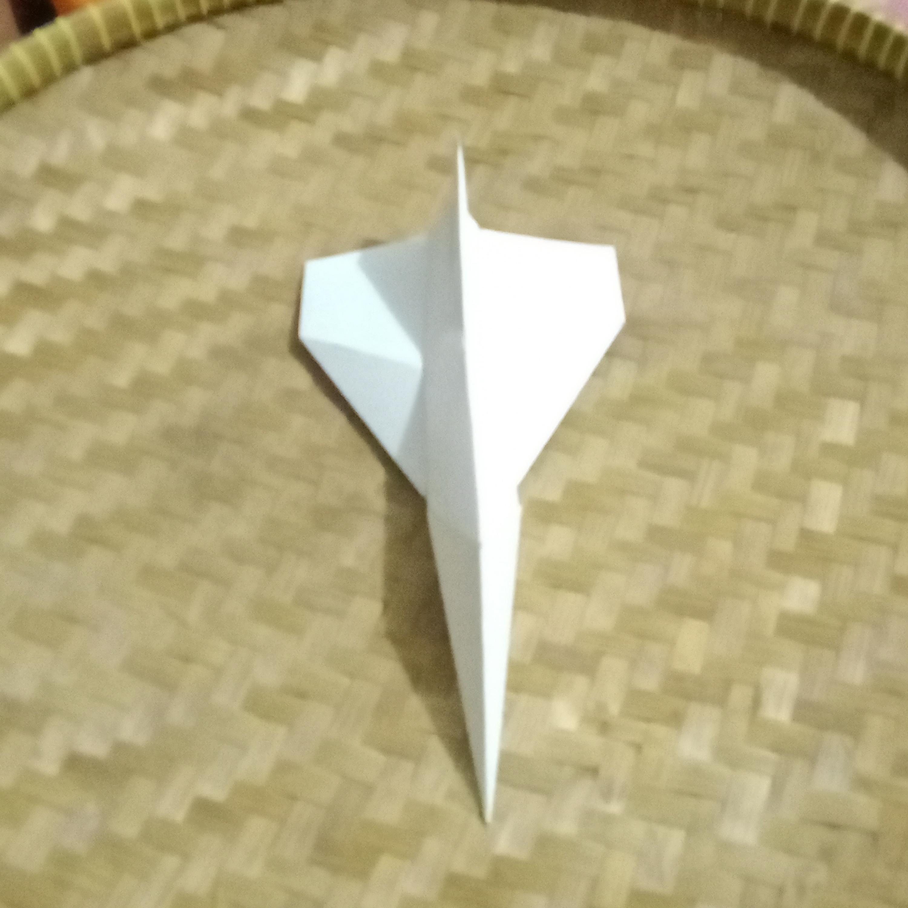 One Color Paper Craft ( Simple Jet Plane ), Only Need 3 Sheets of Card ...