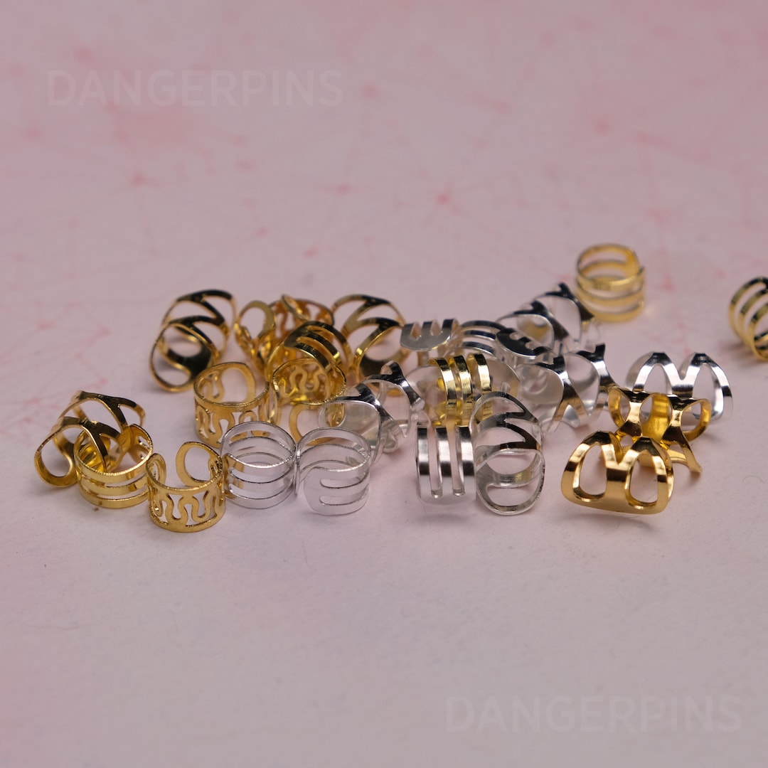 Set of 20 Mixed Adjustable Beard Dreadlocks Cuffs Clasps Beads - Etsy