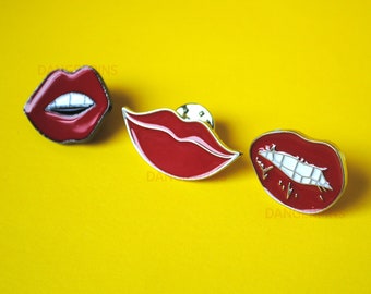 Lips Pin - Etsy