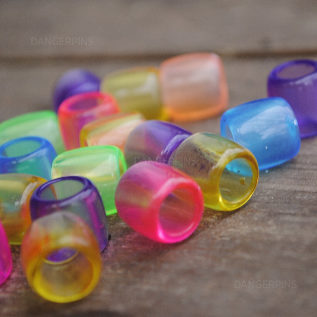 20 Clear Bright Hair Beads - Braids Beard Dreadlock - Etsy